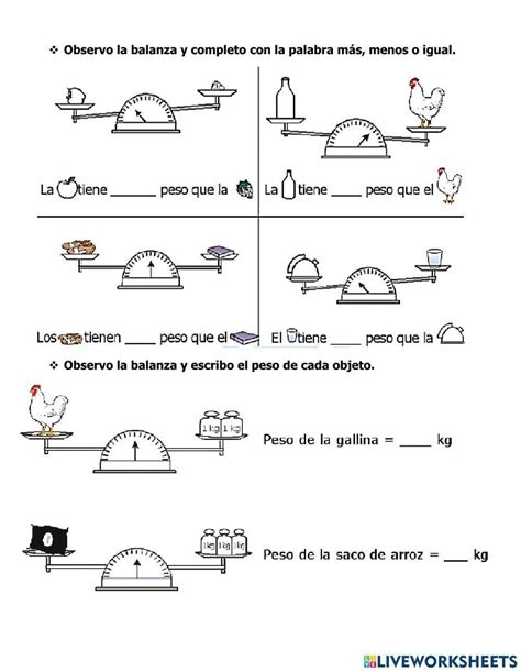 Unidades De Masa Online Pdf Activity For Tercero De Primaria Math