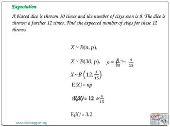 Mean And Variance Of The Binomial Distribution By Maths Support Centre