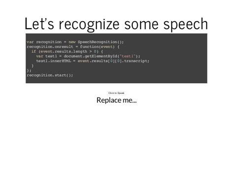 Javascript Speech Recognition