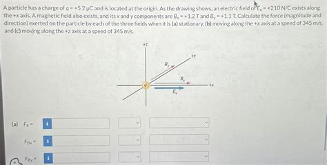 solved a particle has a charge of q 5 2μc ﻿and is located