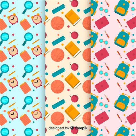 School Bag Pattern Vectors And Illustrations For Free Download