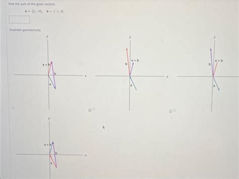 Solved Find The Sum Of The Given Vectors A B Chegg