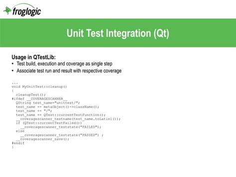 Froglogic Coco Code Coverage Presentation Pdf
