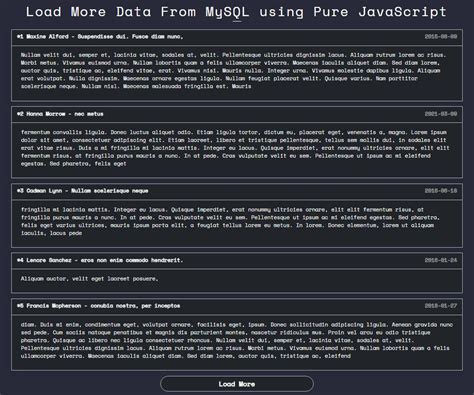 Creating A Load More Data Feature Using Php And Pure Javascript