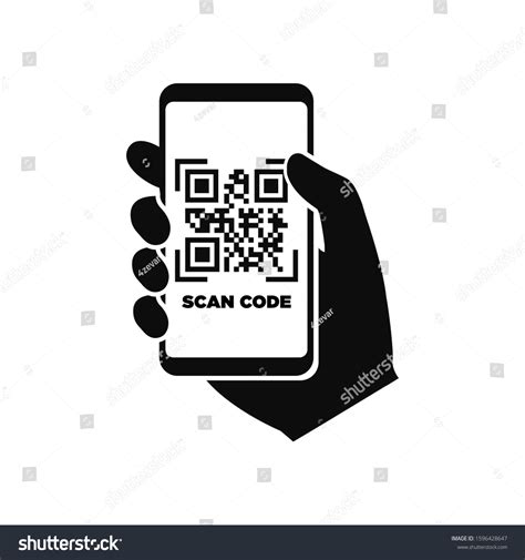 Scan Qr Code Flat Icon Phone Stock Vector Royalty Free 1596428647