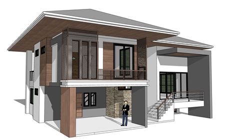 แบบบ้านโมเดิร์น Modern บ้านป่าตาลโมเดอเรท Home