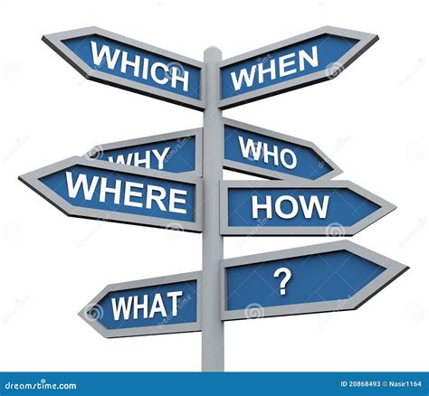 3d Questions Direction Sign Stock Illustration Illustration Of Hint Education 20868493