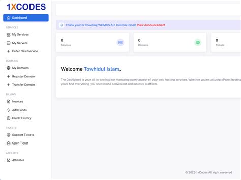 Whmcs Api Based Custom Client Dashboard Laravel Upwork