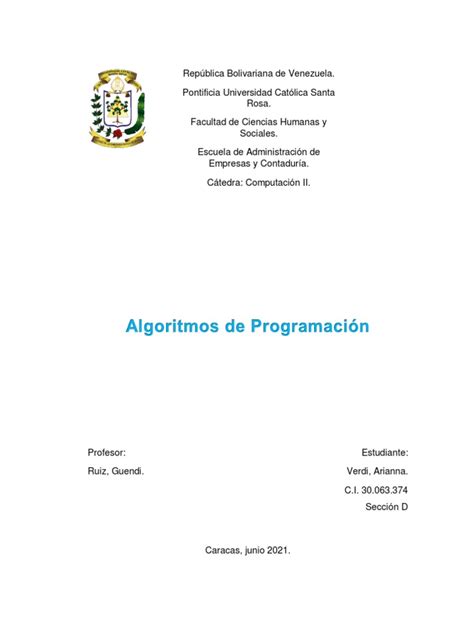 algoritmos de programacion pdf algoritmos lenguaje de programación