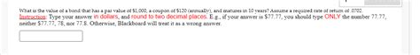 What Is The Value Of A Bond That Has A Par Value Of Chegg
