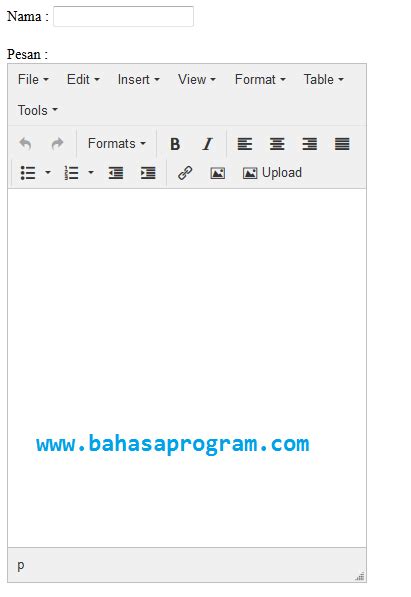 Cara Membuat Html Editor Menggunakan Tinymce ~ Belajar Bahasa Pemrograman