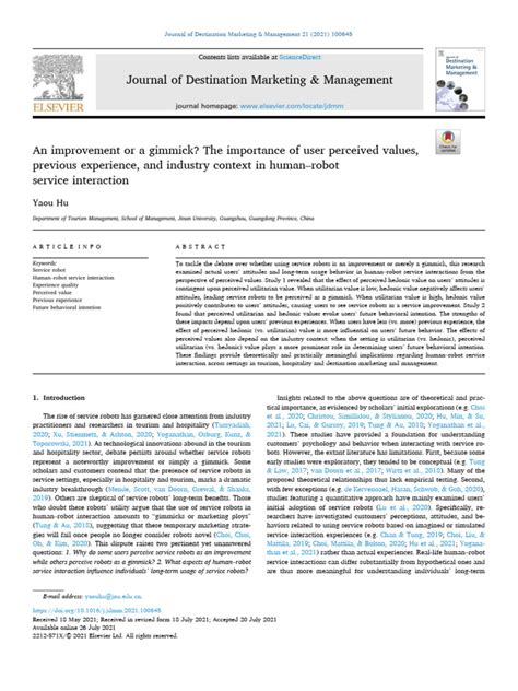 An Improvement Or A Gimmick The Importance Of User Perceived Values Previous Experience And