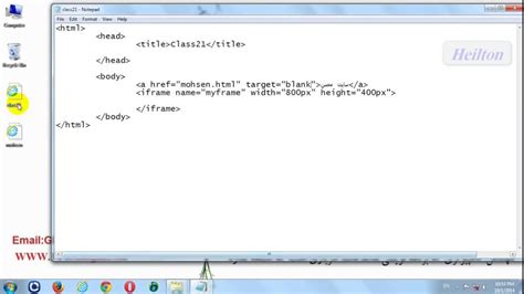دوره کامل آموزش Html و Html5 تگ Iframe و کاربرد آن در صفحات وب Youtube
