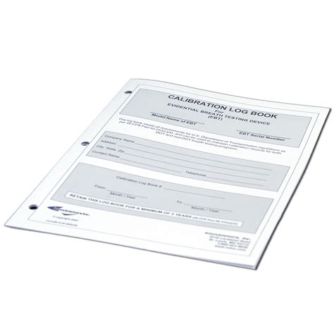Calibration Log Book Intoximeters
