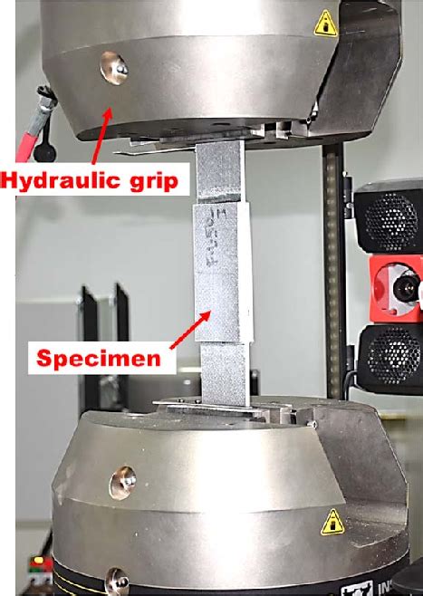 Test Setup Of The Adhesively Bonded Double Strap Joint In Download Scientific Diagram