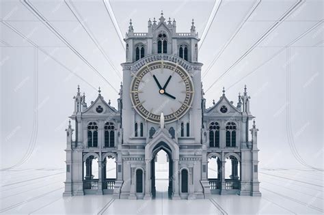 Premium Vector Clock Tower Architecture Isolated On White Background