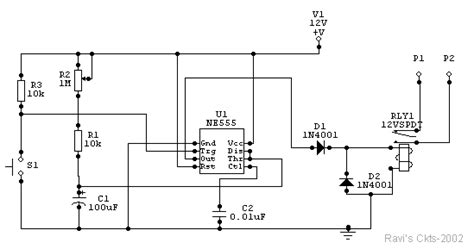 Photo Timer Circuit Using 555 Microchip Gambar Skema Rangkaian
