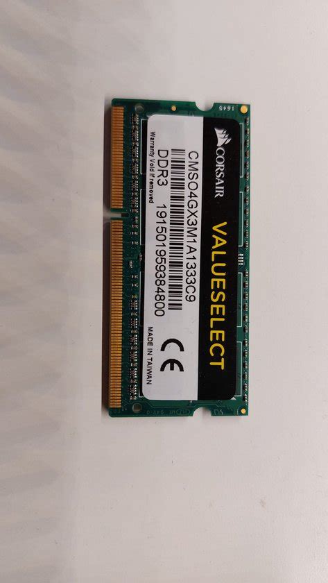 Corsair Valueselect Cmso4gx3m1a1333c9 4gb Ddr3l Sodimm 1333mhz 1 X 4 Gb Laptop Geheugen