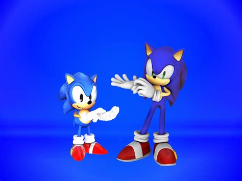 Classic Sonic And Modern Sonic By 9029561 On Deviantart