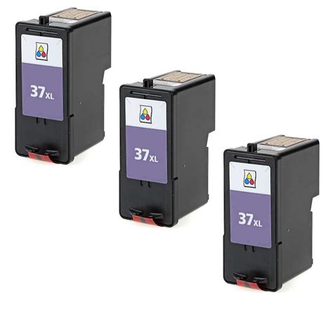 Compatible 3 Pack Lexmark 37xl 18c2180 Tri Color Inkjet Cartridge X3650