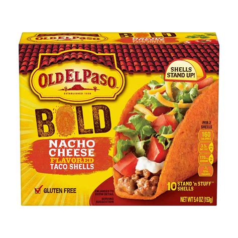 Buy Old El Paso Bold Nacho Cheese Taco Shells 10 Ct From Dollar