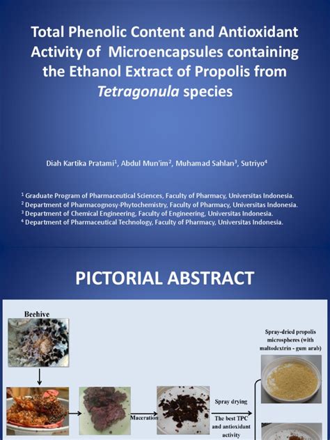 Microencapsulation Of Propolis With Gum Arabic And Maltodextrin Pdf Polyphenol Solubility