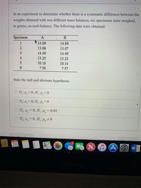 solved in an experiment to determine whether there is a