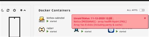 Array Health Report General Support Unraid