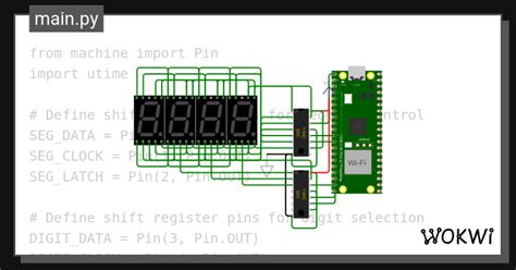4digit7seg shift wokwi esp32 stm32 arduino simulator karthikeyan t