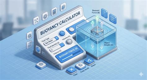 Buoyancy Calculator Find Buoyant Force And Volume