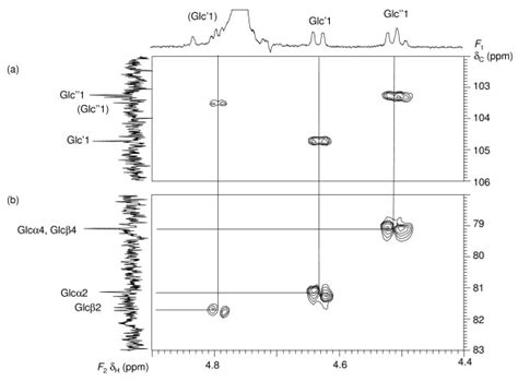 Part Of Hsqc A And Hmbc B Spectra Of Saccharide 2 Minor Anomer Download Scientific