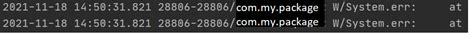 Android How Do I Add Package In The Logcat Logs Stack Overflow