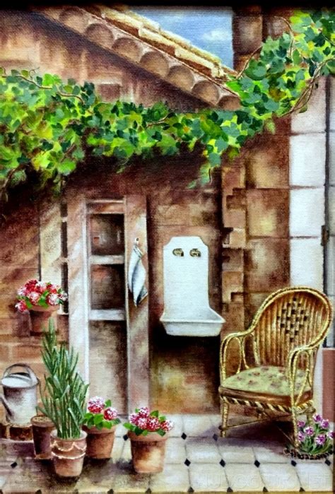 Картина Французский дворик. Размеры: 25x35, Год: 2014, Цена: 45000 ...