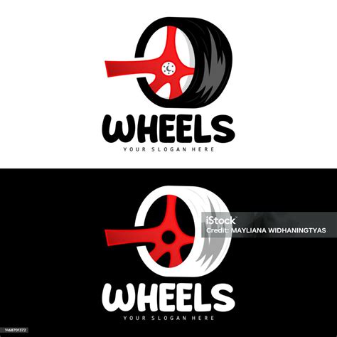 타이어 휠 로고 자동차 부품 벡터 유지 보수 워크샵 디자인 차고 자동차 차량 현대 간단한 휠 아이콘 고급에 대한 스톡 벡터 아트