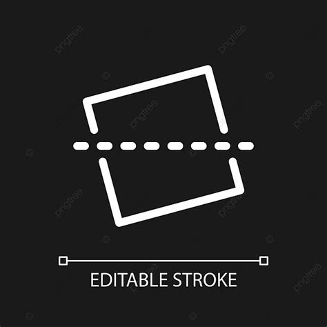 Linear Ui Icon For Dark Theme With Pixelperfect White Straightening Vector Illustration