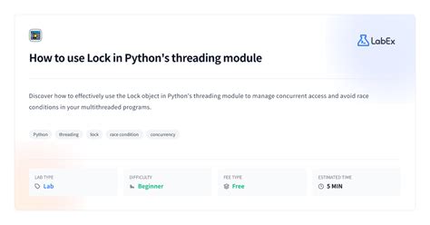 How To Use Lock In Pythons Threading Module Labex