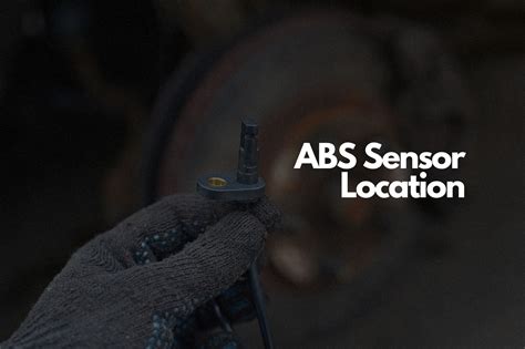 Where Is The Abs Wheel Speed Sensor Located In The Garage With
