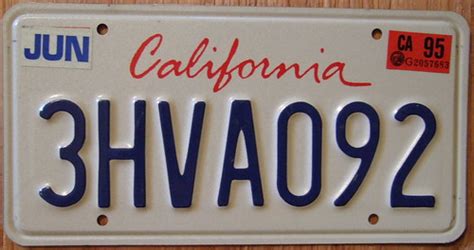 California 1995 License Plate Script Baseplate Jerry Woody Flickr