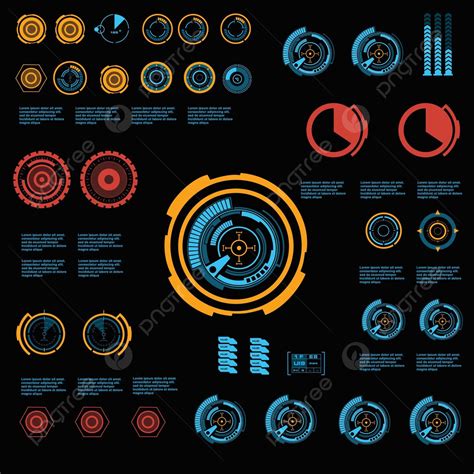 Futuristic Blue Virtual Graphic Touch User Interface Abstract Input Game Vector Abstract Input