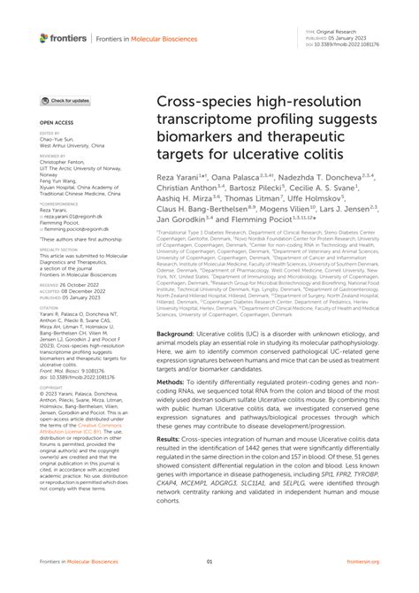 Pdf Cross Species High Resolution Transcriptome Profiling Suggests