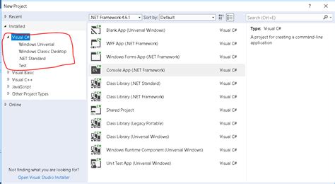 Mvc Not Able To Find Mvc Option In New Installed Vs 2017