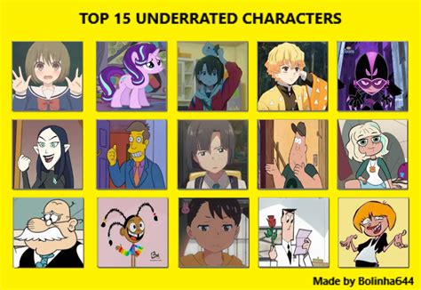 My Top 15 Underrated Characters By Hayaryulove On Deviantart