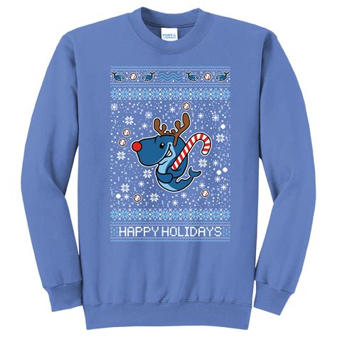 Eugene Emeralds Exploding Whales Holiday Sweater