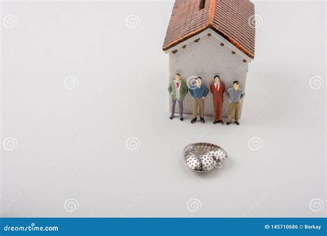 Tiny Figurine Of Man Model In View Stock Photo Image Of Mini Strategy 145710686