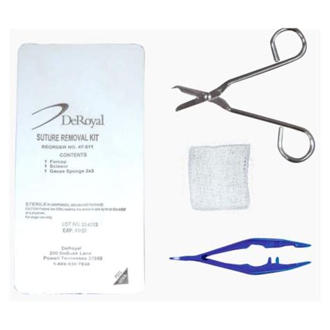 Deroyal 47 0010 Suture Removal Kit 50c Case Of 50 Health Supply 770 Inc
