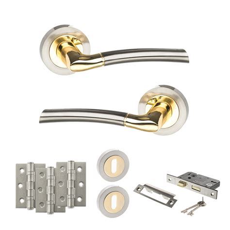 Status Indiana Door Handle Pack 3 Lever Lock Set 25 Ce Sashlock