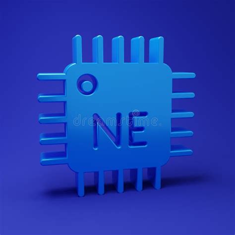 Blue Computer Processor With Microcircuits Cpu Icon Isolated On Blue Background Chip Or Cpu