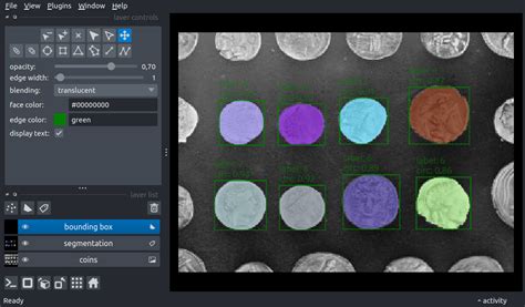 annotate segmentation with text — napari
