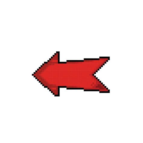 Red Arrow In Pixel Art Style Vector Art At Vecteezy