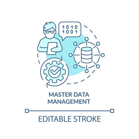 Master Data Management Turquoise Concept Icon Information Technology Abstract Idea Thin Line